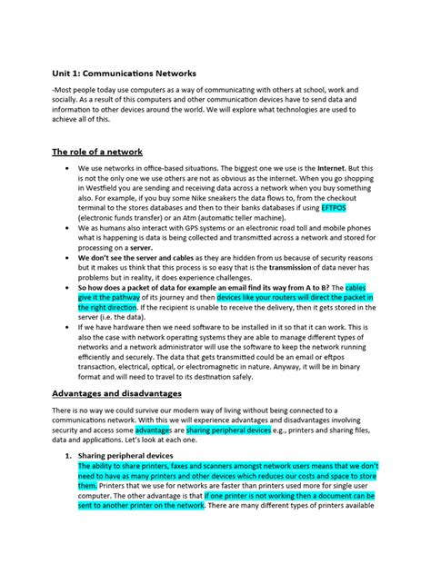 topic 1 communications networks pdf computer network malware