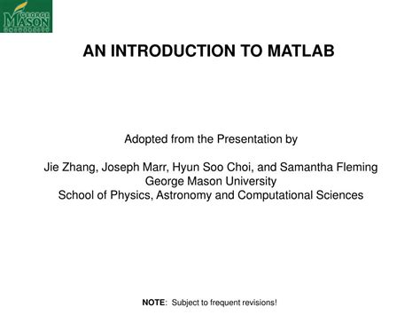 Ppt Introduction To Matlab From Basics To Programming Concepts Powerpoint Presentation Id