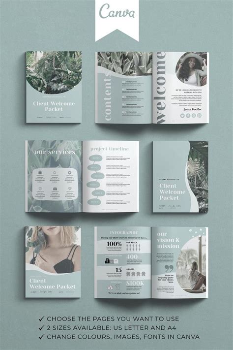 Client Welcome Kit Canva Templates Editable Client Welcome Packet Client Welcome Pack Client
