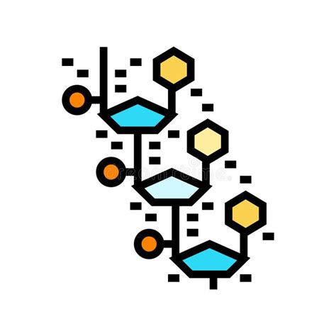 Health Molecular Structure Color Icon Vector Illustration Stock