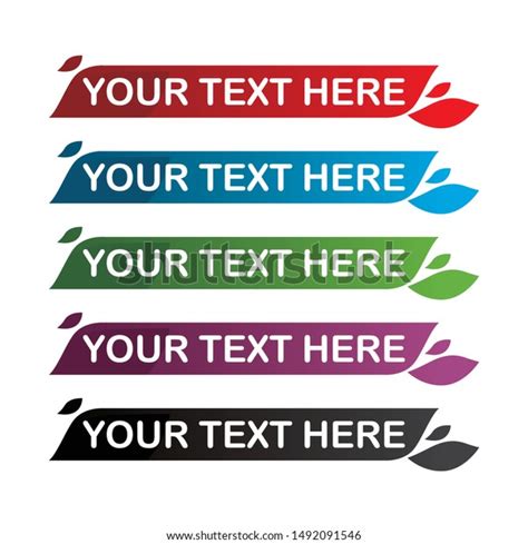 Banner Set Text Box Title Box Stock Vector Royalty Free Shutterstock