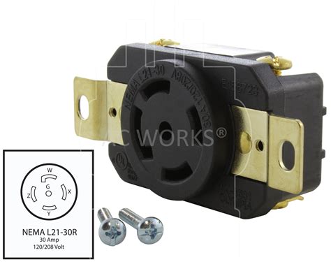 30a 120280v Nema L21 30r Flush Mount Locking Industrial Grade