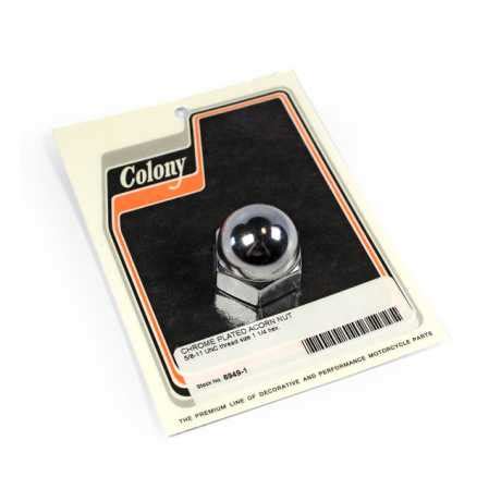 Colony Acorn Nut 58 11 Unc 1 14 Chrome Thunderbike Shop