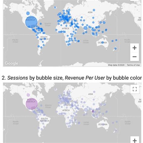 How Google Maps In Data Studio WorkGoogle Maps Plot Your Data As Bubbles Overlaid On The