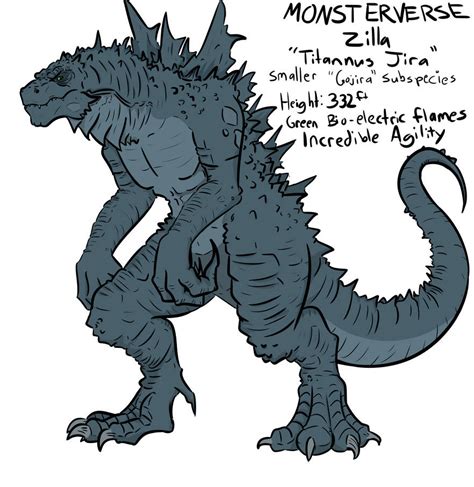 Monsterverse Fandesign Zilla Tittanus Jira Jira By Extinct Doodles