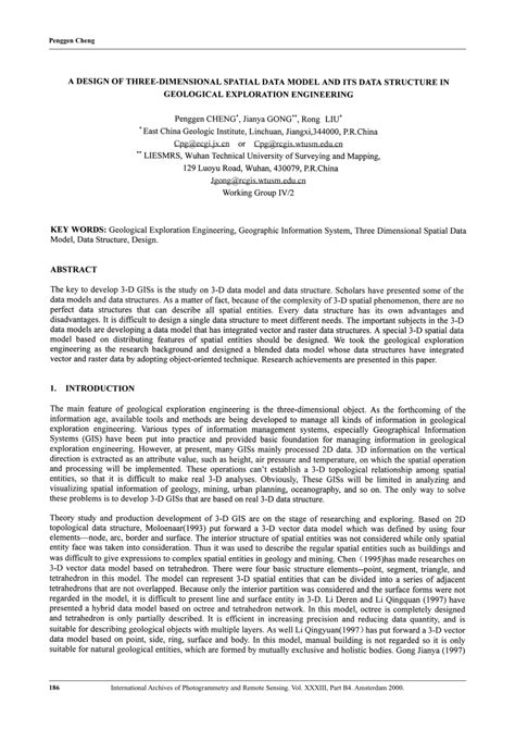 Pdf A Design Of Three Dimensional Spatial Data Model And Its Data