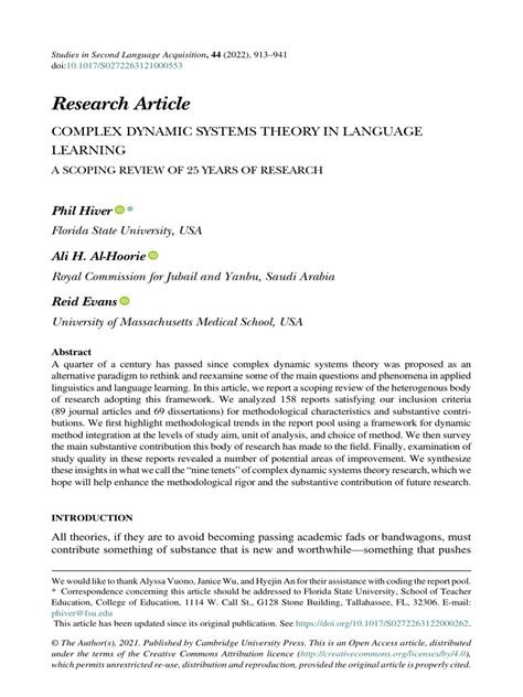 complex dynamic systems theory pdf methodology system