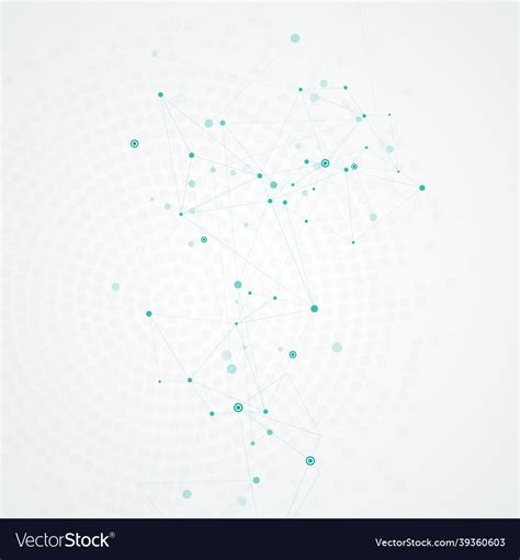 Abstract Polygonal Structure With Connecting Dots Vector Image