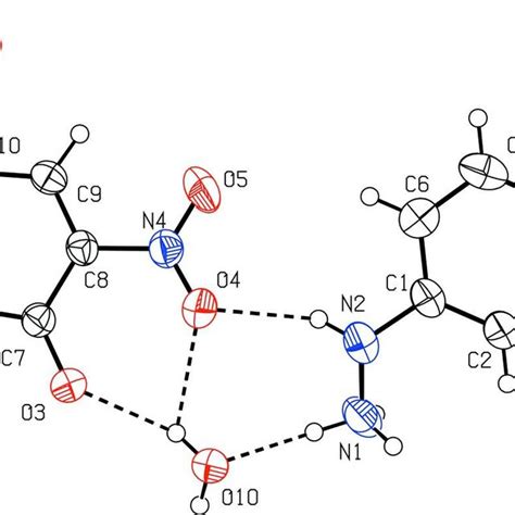 Molecular Structure Of I Showing Displacement Ellipsoids Drawn At The
