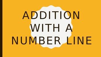 Addition With A Number Line Introduction PowerPoint By Cardigan Lifestyle