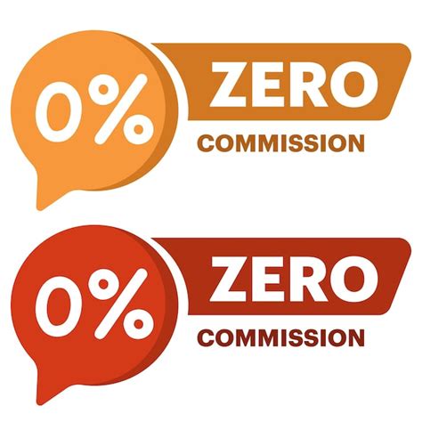 Premium Vector Concept Of Zero Percent Commission Label Or Special