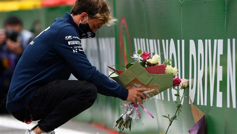 Gasly Makes A Memorial For Anthoine Hubert At Spa Francorchamps
