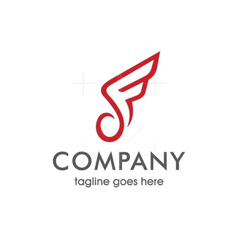 F Wing Logo Wings Logo Logo Design Letter Logo