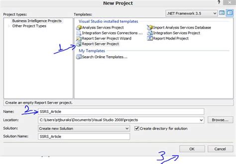 procedure to create a new ssrs report