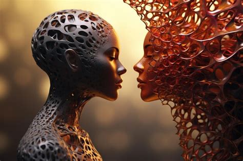 Premium Photo Abstract Representation Of Ethnic Relationships Generative Ai