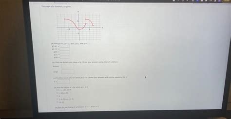 solved ∫ −1 7 and 4the graph of a function g is given a