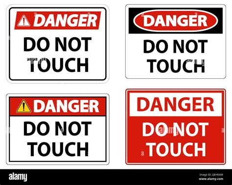 Danger Sign Do Not Touch And Please Do Not Touch Stock Vector Image Art Alamy