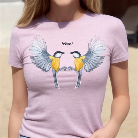 Nice Tits Bird Tshirt Etsy Uk