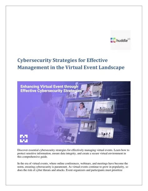 Ppt Cybersecurity Strategies For Effective Management In The Virtual Event Landscape
