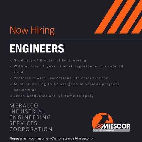 Raffy Tayaba On Linkedin Our Company Miescor Meralco Industrial Engineering Services