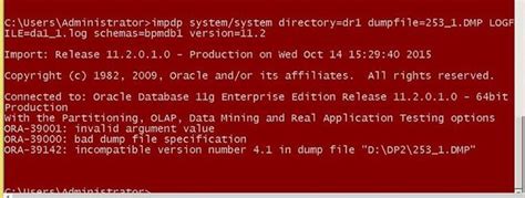 Import Oracle 12c Dump In 112 Database