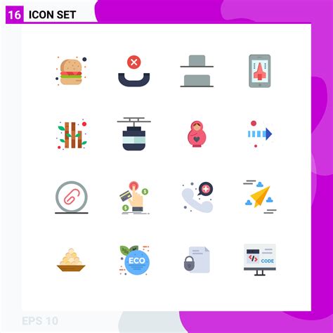 Stock Vector Icon Pack Of 16 Line Signs And Symbols For Transport Plant