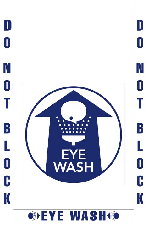 Do Not Block Eye Wash Floor Marking Kit