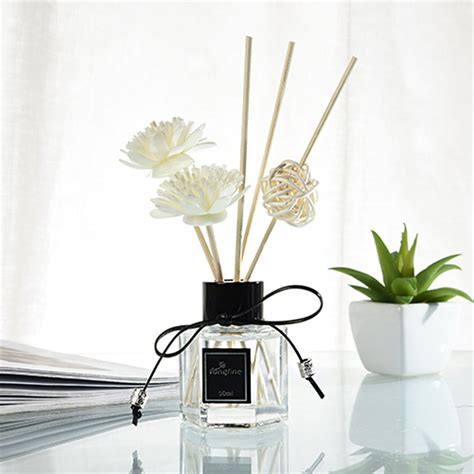 Fenull Desktop Ornament 1 Bottle Of Fragrance 3 Rattan Diffusers 1