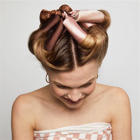 Satin Jumbo Flexi Rods 4pc Rosewood Heatless Curls And Waves Kitsch