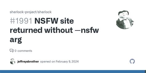 nsfw site returned without nsfw arg · issue 1991 · sherlock project