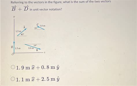 Solved Referring To The Vectors In The Figure What Is The Chegg Com