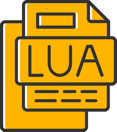 LUA File Line Filled Slip Icon Vector Art At Vecteezy