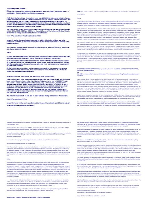 Case Digest Void Or Inexistent Contracts Pdf