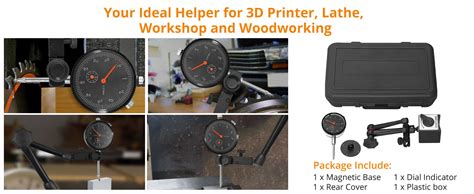 Neoteck 0 20 Mm Dial Indicator Gage Gauge And Magnetic Base 176lbs（80k