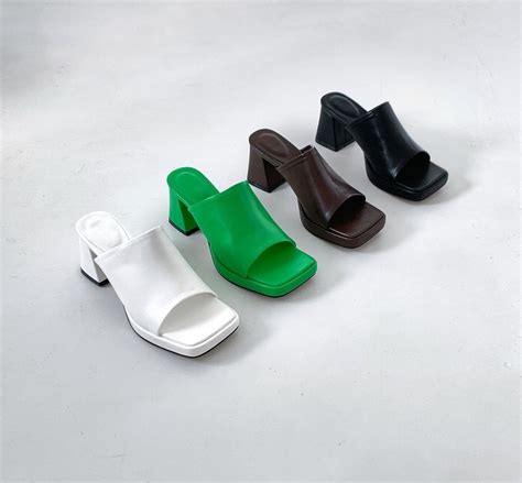 뮤즈모브 무료배송 가보시 뮬 슬리퍼힐 여름샌들 힐 스퀘어토 65cm 구두