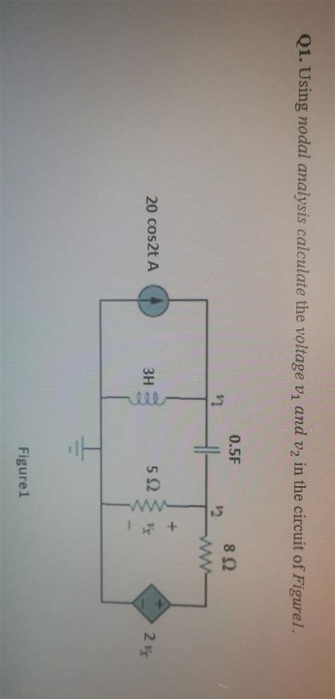 Solved Q Using Nodal Analysis Calculate The Voltage V And Chegg
