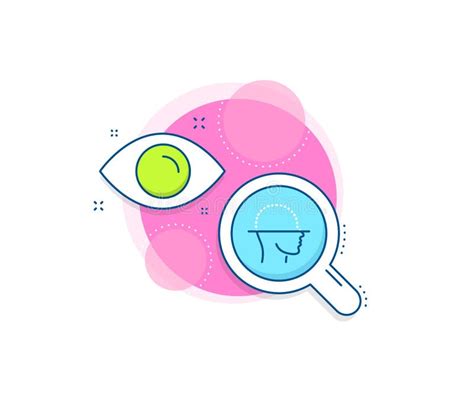 Face Scanning Line Icon Facial Scan Sign Vector Stock Vector