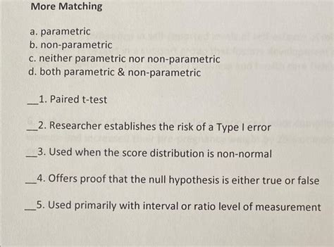 Solved A Parametric B Non Parametric C Neither Parametric Chegg Com