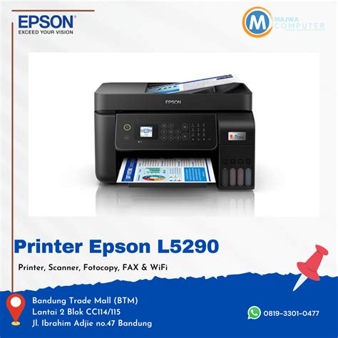 Printer Infus Aio Warna A4 Adf Epson L5290 Scanner Copy Wifi Fax
