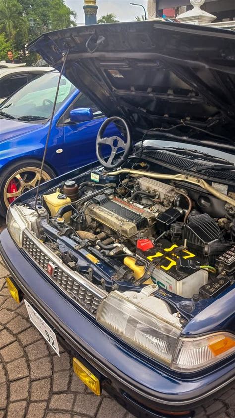 Toyota 4a Ge 16v Red Top In Cars And Coffee Event Editorial Stock Image