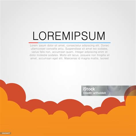 Vector Orange Cloud Background Stock Illustration Download Image Now