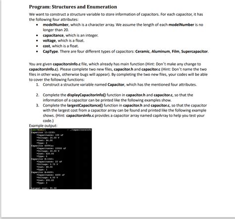 Solved Coding In C Please Use Starter Code Include Chegg Com