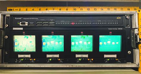 One Bank Of Four 4 LCD Monitors Electro Props Hire