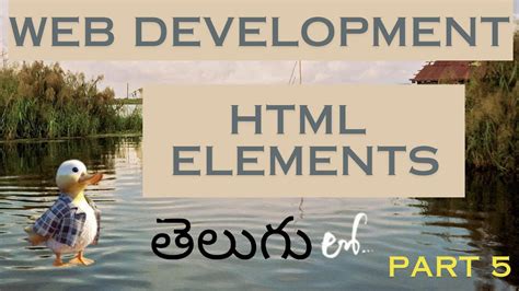 Web Development HTML Elements In Telugu Lesson YouTube