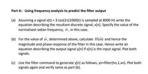 Solved Part Using Frequency Analysis To Predict The Chegg