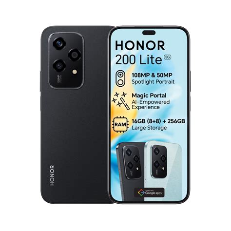 Honor 200 Lite 256GB 5G + R150 Accessory Spend @ R379 x 36 on RED 650MB ...