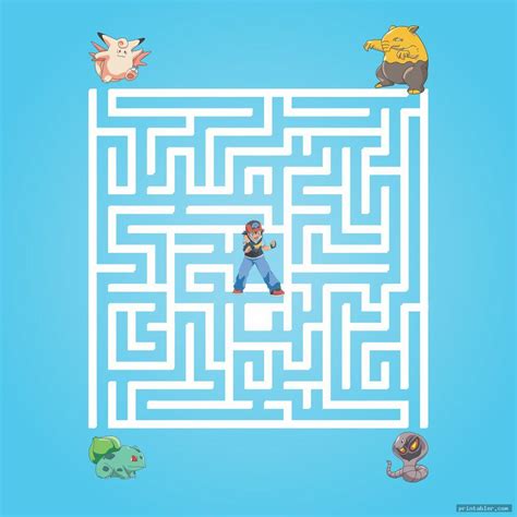 Pokemon Maze Printable Catchem All