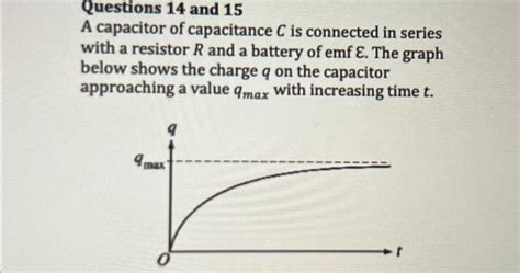 Solved Questions 14 ﻿and 15a Capacitor Of Capacitance C ﻿is