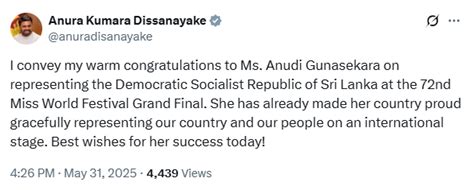 අනුදිට ජනපති අ කු දි ගෙන් සුබපැතුම් Lnw Sinhala