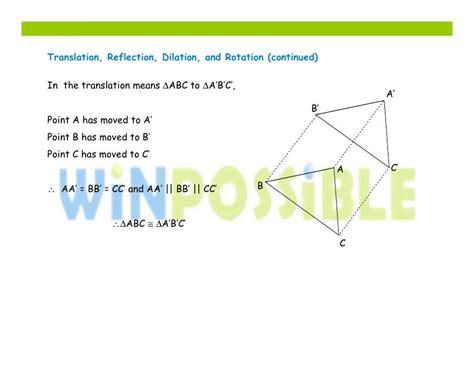 Translation Dilation Rotation Reflectiontutorials Online